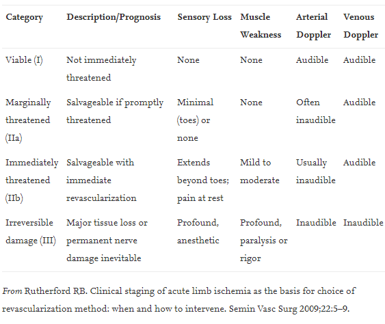 Acute arterial ischemia - WikEM